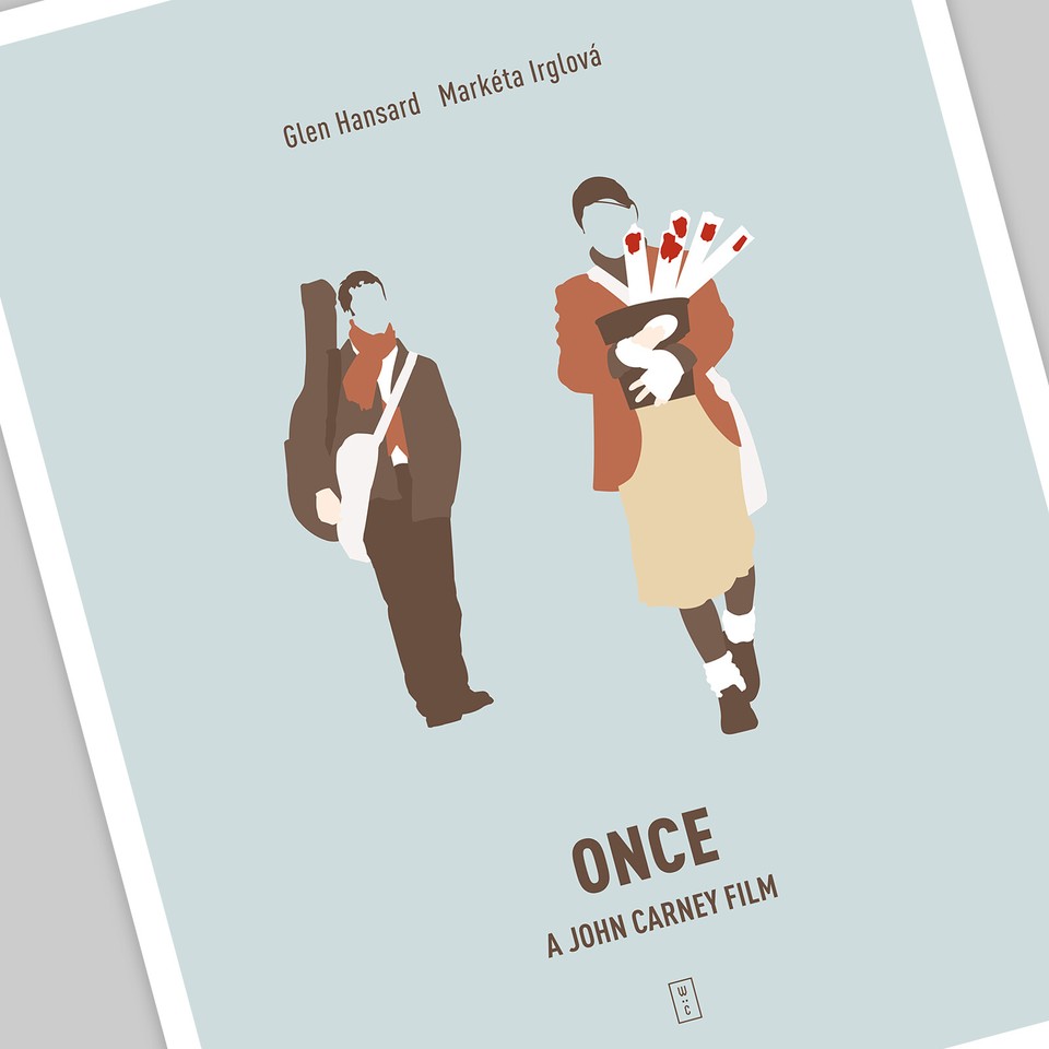 Once Movie - Minimalist Movie Poster, Glen Hansard, Markéta Irglová ...