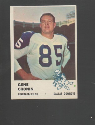 1961 Fleer Football Card #47 Gene Cronin-Dallas Cowboys Ex Mint Card | eBay