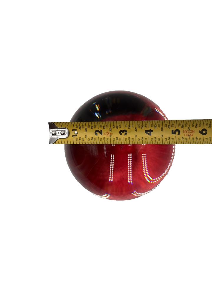 150mm 6in Clear Crystal Ball Sphere w/ Wooden Stand Red Accent Feng ...