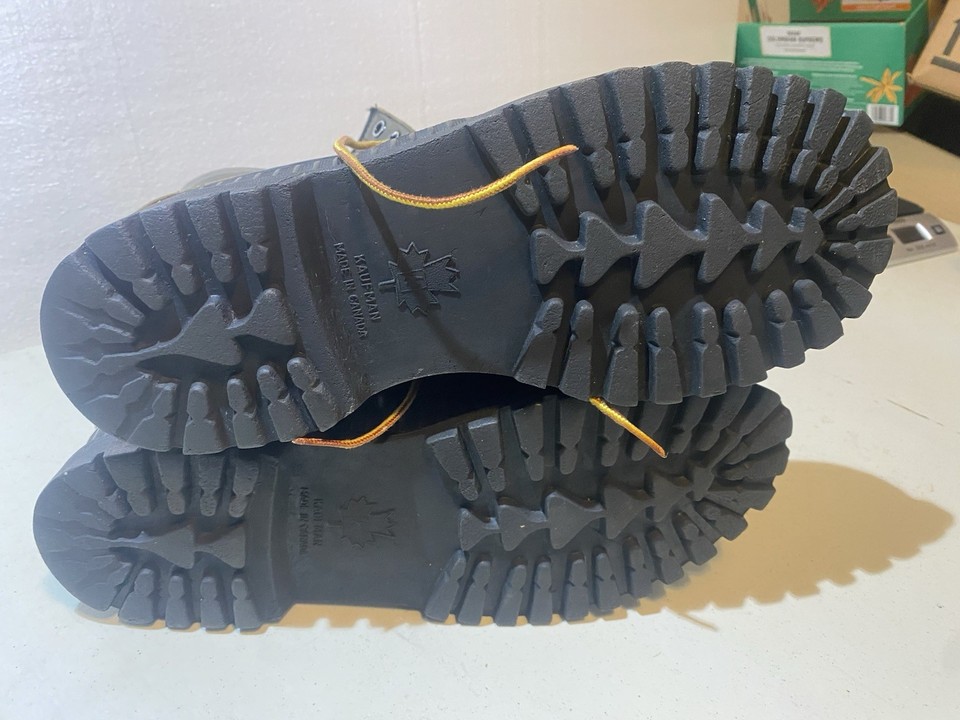 Vintage Sorel Mark V Kaufman Winter Snow Green Boots Leather Wool Liner ...