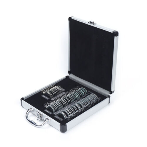 68PCs Optical Trial Lens Set Optometry Kit Metal Rim Aluminium Case ...