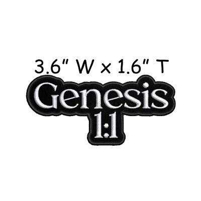 Genesis 1:1 Patch Embroidered Iron-on Applique Bible Religious ...