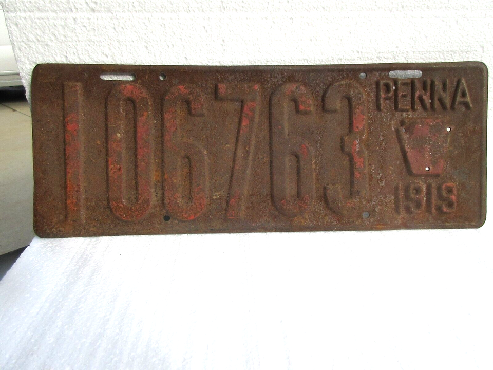 1919 Pennsylvania License Plate PA Penn Penna | eBay
