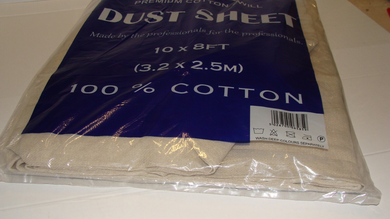 5 X 100% COTTON TWILL PROFESSIONAL DECORATING LARGE DUST SHEETS SIZE 3 ...