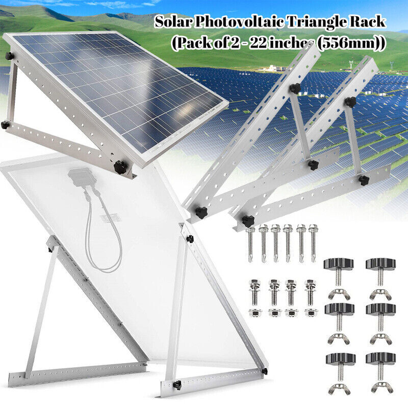 4X Solar Panel Mounting Brackets Adjustable Angle Solar Panel Tilt ...
