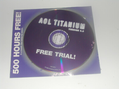 AMERICA ONLINE ~ AOL TITANIUM ~ Version 5.0 ~ VINTAGE Windows CD Disk ...