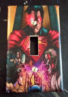 Custom Handmade DC Superman Glowing Eyes Single Toggle Light Switch ...