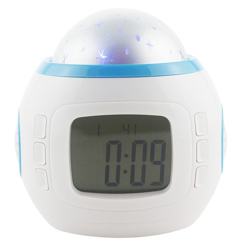 Music Led Star Sky Projection Digital Alarm Clock Calendar Thermometer ...