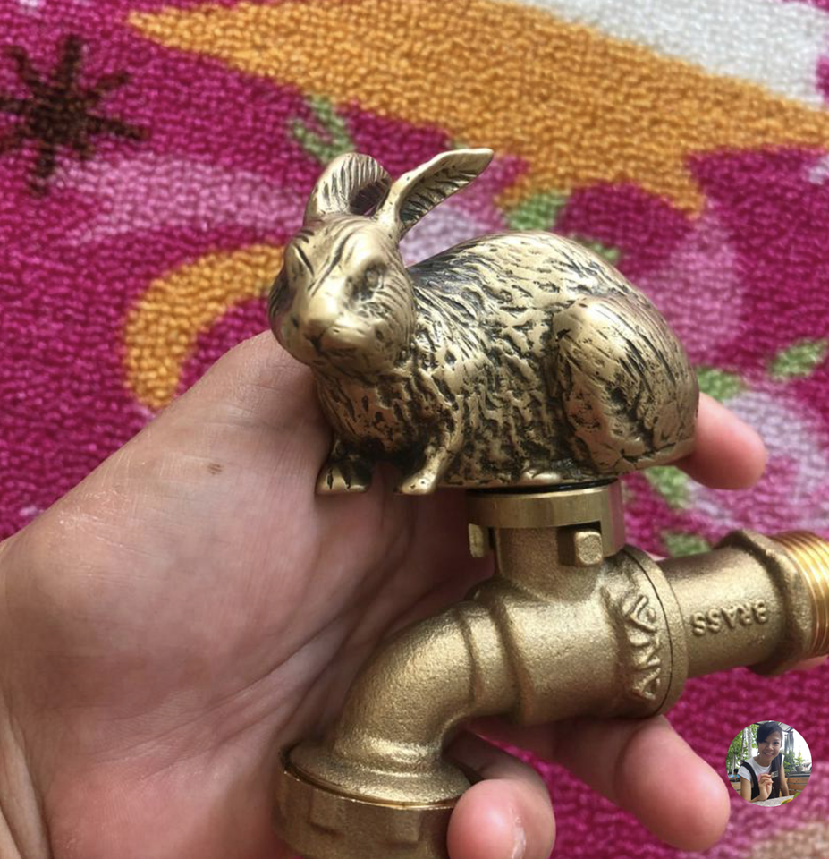 Brass Garden Faucet Tap Water Rabbit Kitchen Handle Spigot Outdoor Yard ...