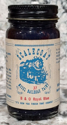 SCALECOAT MODEL RAILROAD PAINT - 2oz 2 OUNCE - B & O ROYAL BLUE #37 | eBay