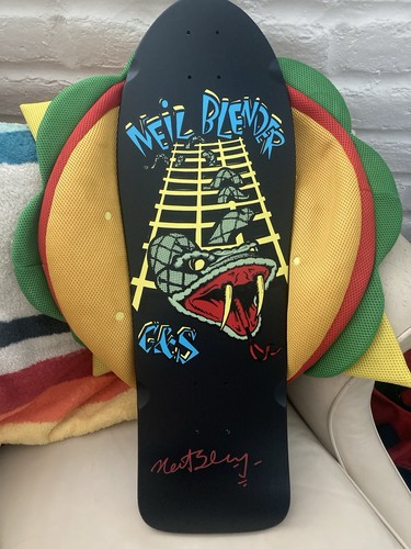 G&S Neil Blender Snake & Lattice 1984 Reissue Signed Skateboard Ruff ...