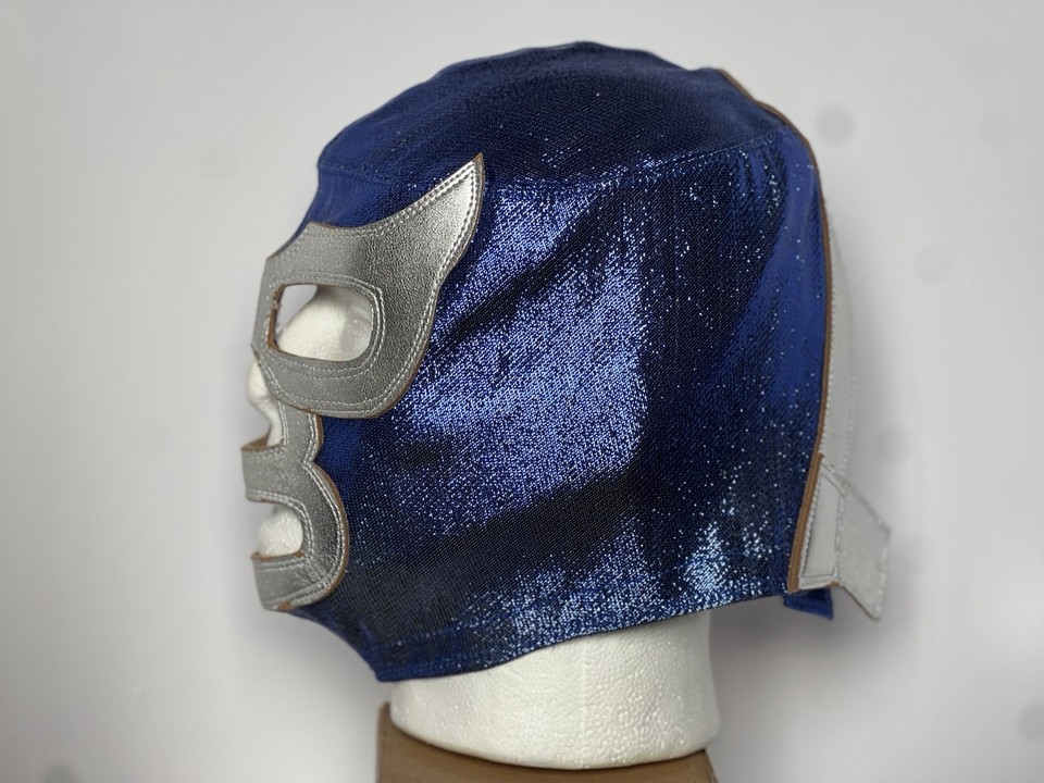 Pro Blue Demon Mask In Lame Japones Wrestling Mask Luchador Mexican ...