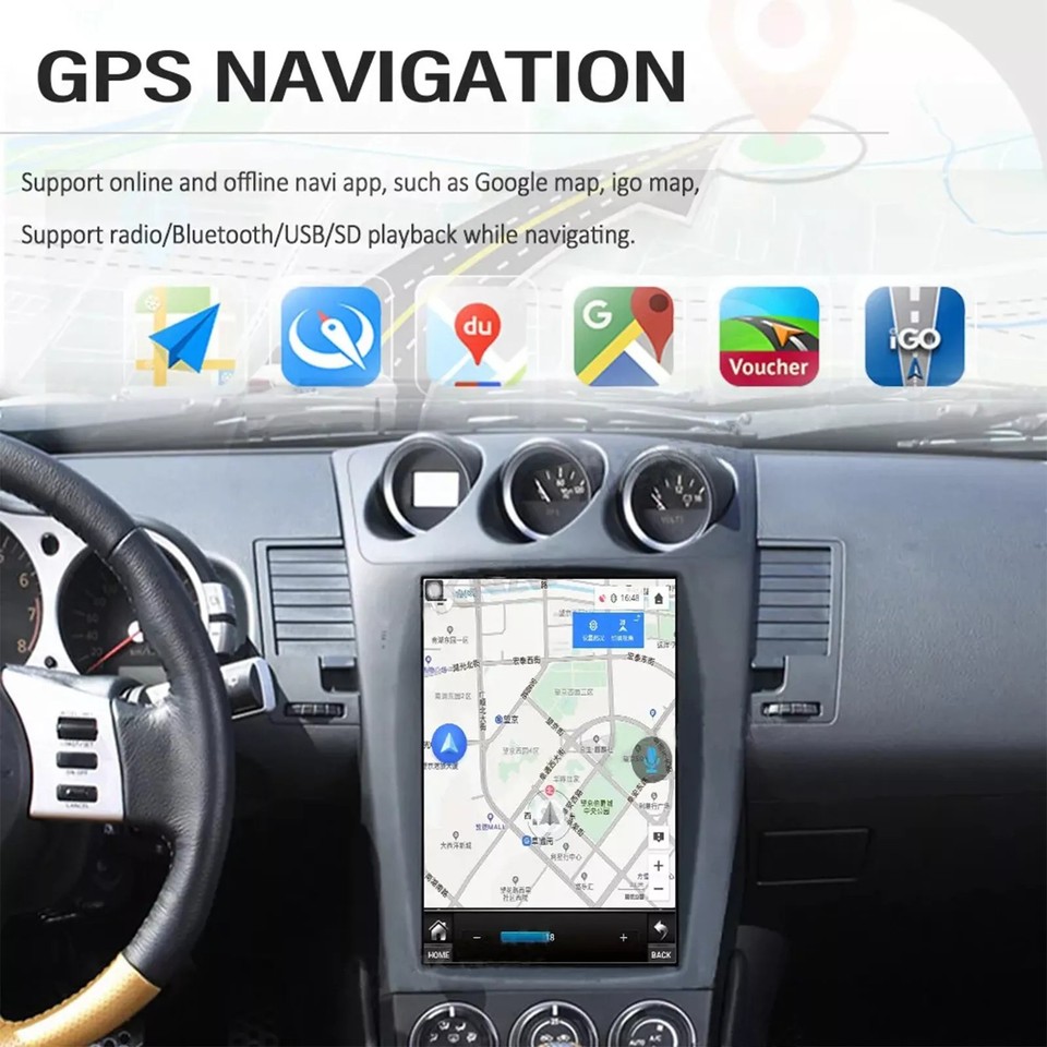 For Nissan 350Z Z33 Android 13 Car Radio Tesla Touch Screen Stereo GPS ...