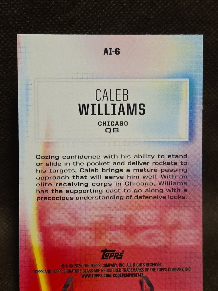 2024 Topps Signature Class - After Image Caleb Williams #AI-6 (RC) | eBay