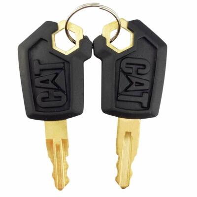 2 Caterpillar Keys Heavy Equipment Ignition Key CAT Dozer Excavator ...
