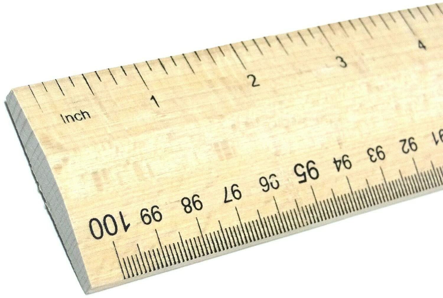 Wooden Rule 1 Meter Yard Stick Ruler Imperial Metric Mm Cm Inches