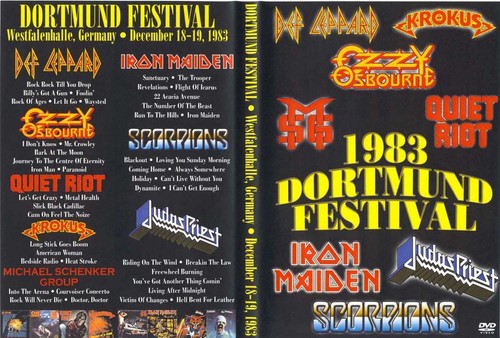 1983 DORTMUND METAL FESTIVAL 2 DVD! IRON MAIDEN! DEF LEP! PRIEST! OZZY ...