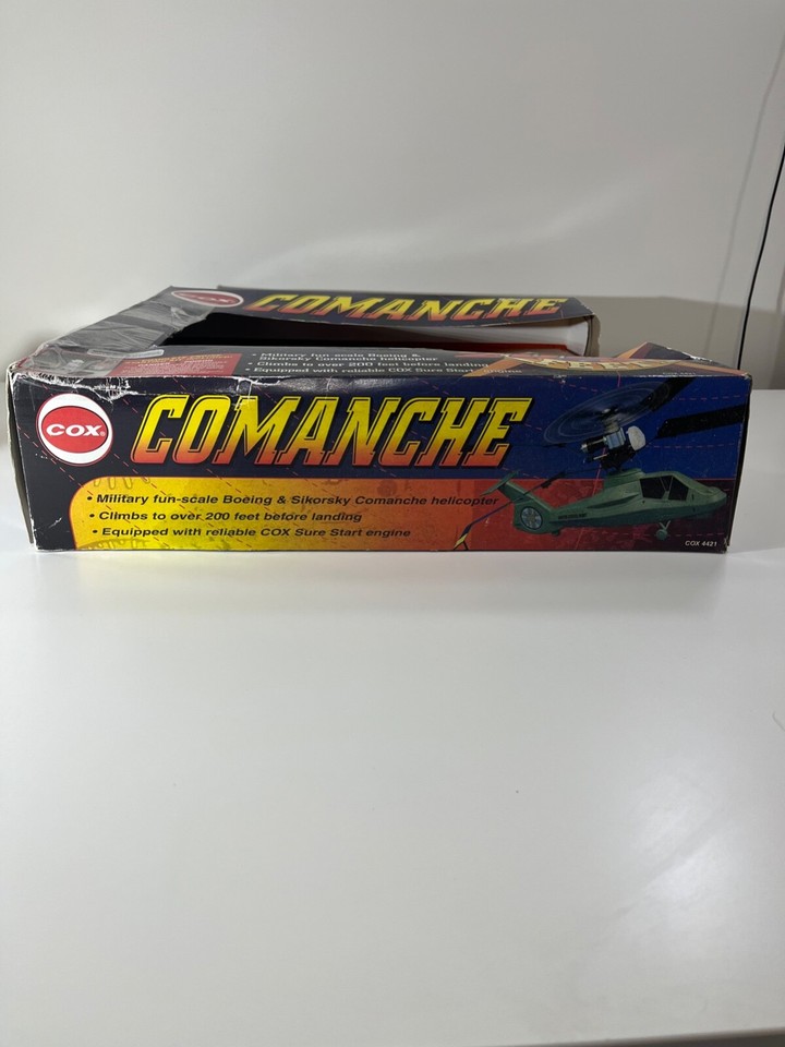 1998 Cox Comanche Model 4421 .049 Engine Powered Free Flight Helicopter ...