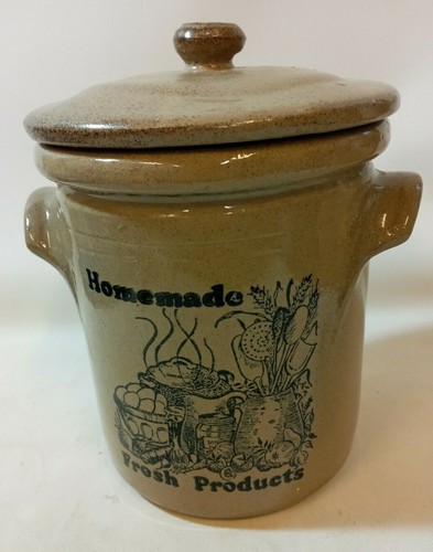 Vintage Moira Handmade English Stoneware Crock Pot Storage Jar Retro ...