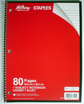 ONE HILROY NOTEBOOK RED ***** UN CAHIER DE NOTE DE HILROY ROUGE | eBay