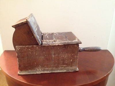 VINTAGE WOOD HINGED SECRET BALLOT VOTING BOX FRATERNITY CLUB FREEMASON ...