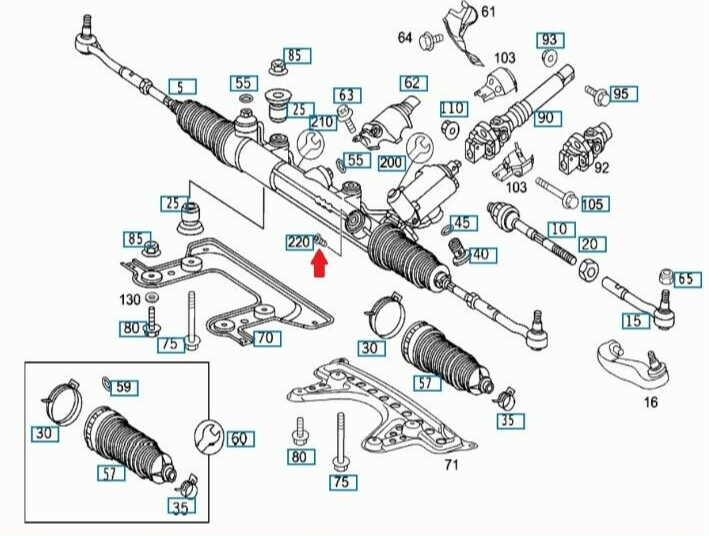 Genuine Mercedes-Benz Power Steering Rack Plug - A2109880128 x 1 | eBay