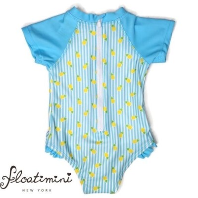 Floatimini NWOT girls ruffle pineapple striped swim suit size 18months ...