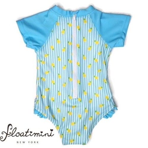 Floatimini NWOT girls ruffle pineapple striped swim suit size 18months ...