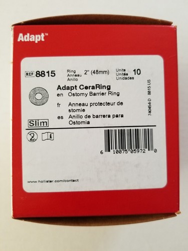 Hollister Slim Barrier Adapt CeraRing Rings #8815 Box of 10 Exp 9/2028 ...