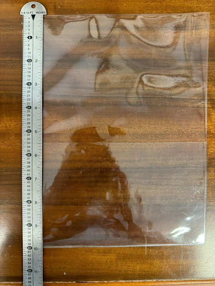 Clear Pouch 8 X 10 w/ Single Front Pocket for Books Bookbinding Reports ...