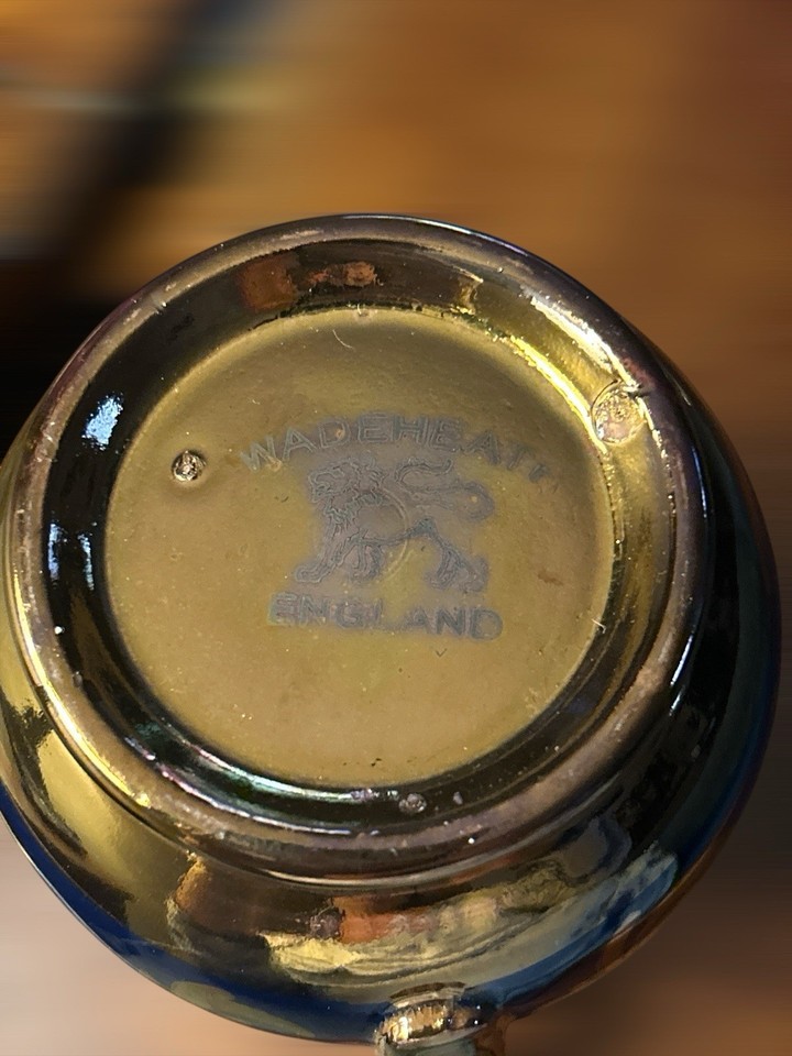 VTG Wadeheat Lusterware Copper Blue Mini Pitcher Creamer England | eBay