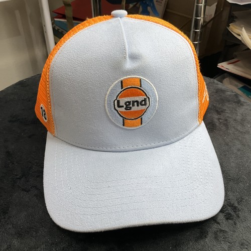 Lgnd Supply Co Orange Mesh Trucker Cap Blue SnapBack | eBay