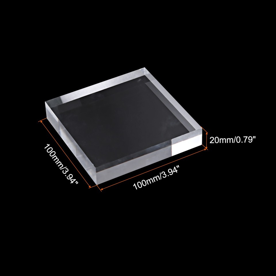 4" x 4" x 0.8" Jewelry Display Riser, Acrylic Cube Display Stand, Clear ...