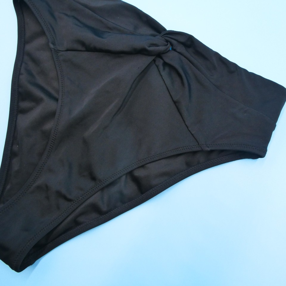 Victorias Secret Small Bikini Bottom Black Ruched Brazilian VS Swimsuit ...