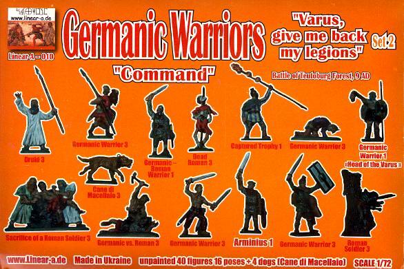 Linear B Models 1/72 GERMAN WARRIORS COMMAND SET Varus Legions Figure ...