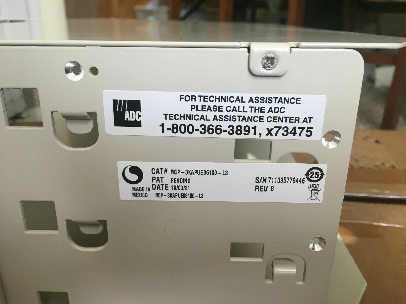 Commscope ADC Rapid Fiber Termination Panel Housing, 144-Position 3RU ...