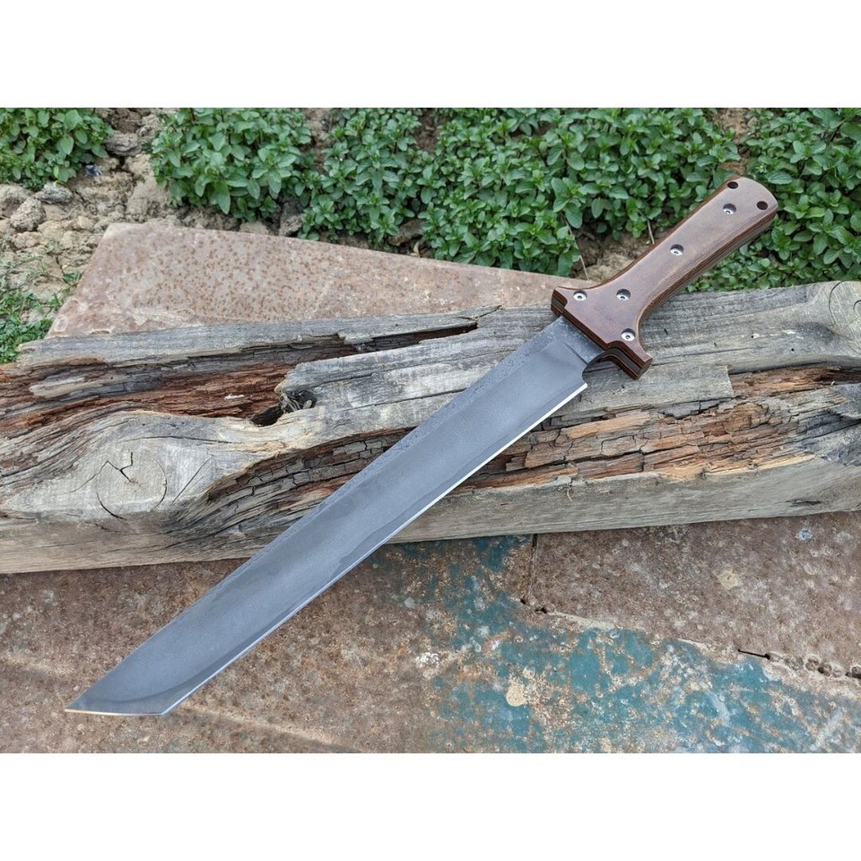 Custom Handmade Acid Washed Machete Machete Knife Full Hunting Carbon ...