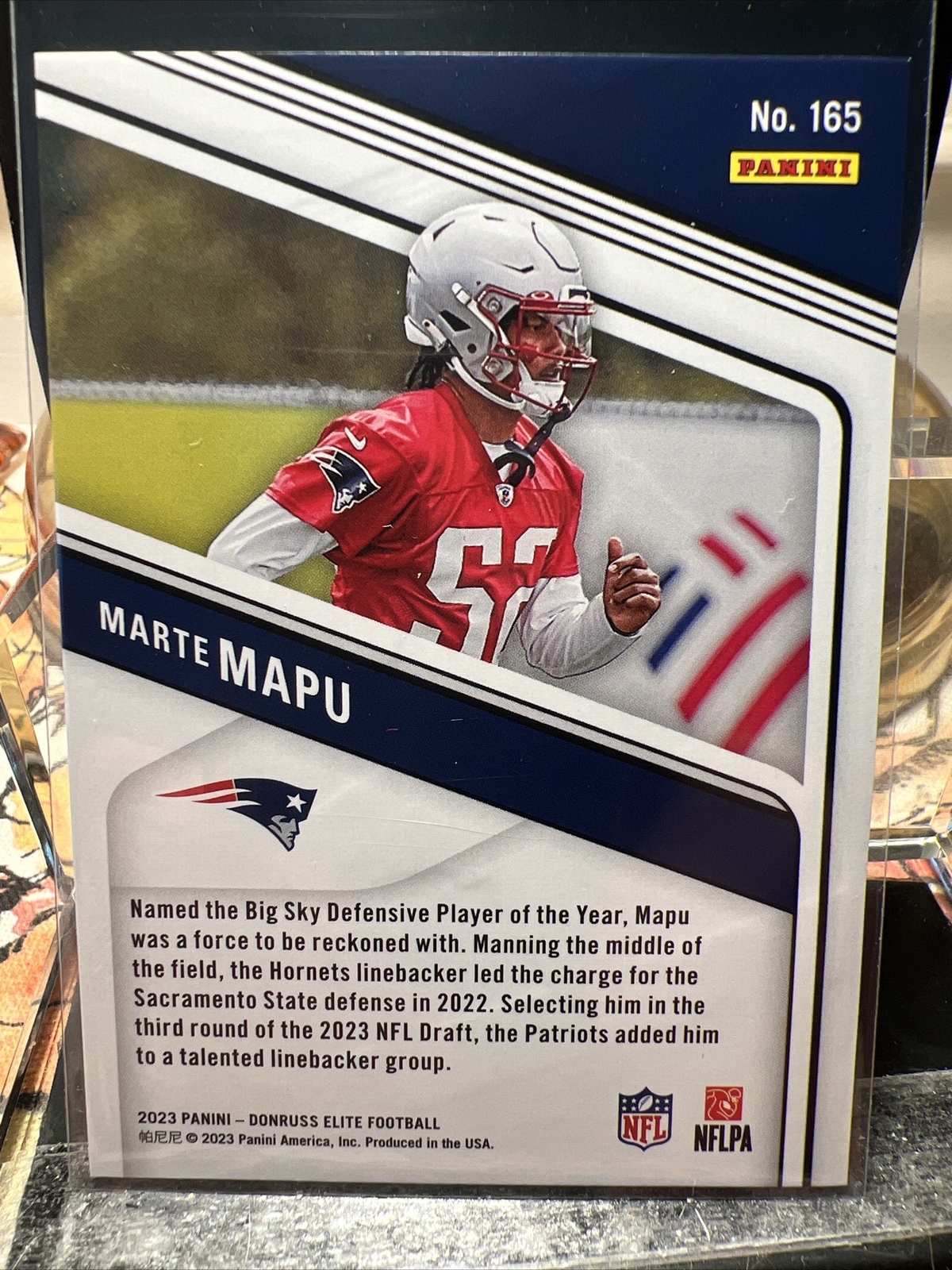 MARTE MAPU ROOKIE RC ORANGE /399 2023 Panini Donruss Elite NE PATRIOTS ...