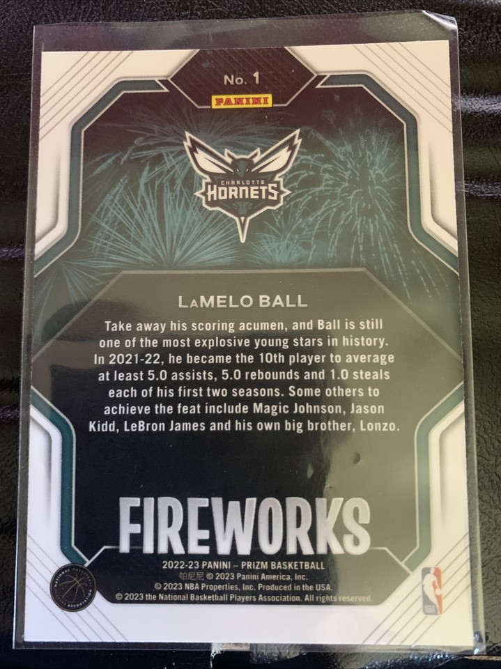2022-23 Panini Prizm LaMelo Ball “Fireworks” Fast Break Silver Disco ...