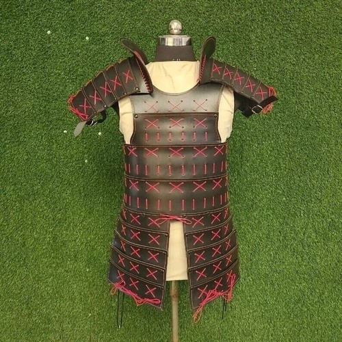 Genuine Medieval Leather Black Samurai Armor LARP, Cosplay ...