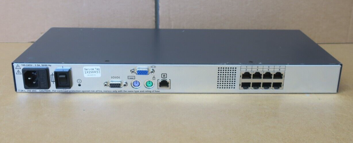 Dell PowerEdge 180AS 8-Port KVM Over IP Console Switch W7940 520-376 ...