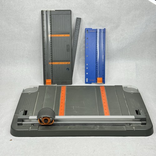 Lot of 3 FISKARS Desktop Cutting Boards Paper Cutter Rotary Blade ...