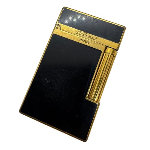 Dupont Line 2 Roller Gas Lighter Black and Gold | eBay Australia