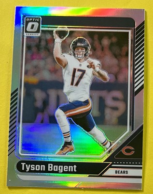 Tyson Bagent 2024 Donruss Optic NFL HOLO SILVER PRIZM Card #32 CHICAGO ...
