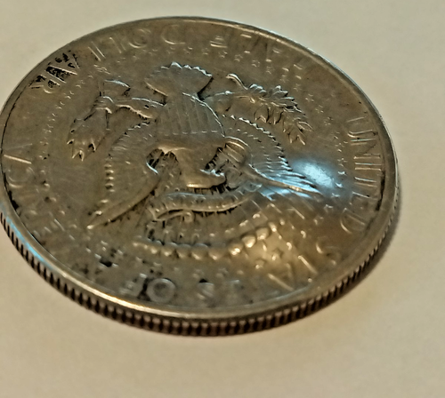 1973-D 50c Kennedy Half Dollar Mint Error Defect Coin Double Bulge ...