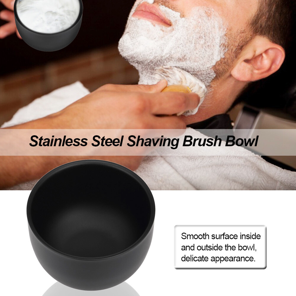 Men's Shaving Soap Bowl Stainless Soap Mug Bowl Male Hair Cleaning Q9K9 ...