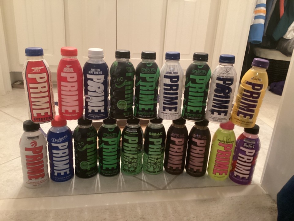 Super rare prime hydration collection. All the rare bottles are full ...