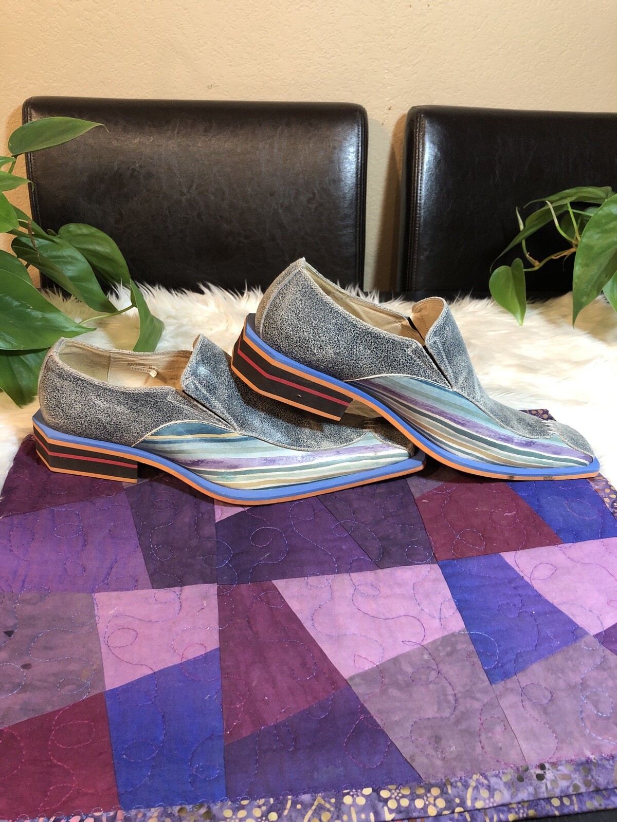 Taj A69-3 Mens Leather Dress Shoes Size A69 DEBO BLUE… - Gem