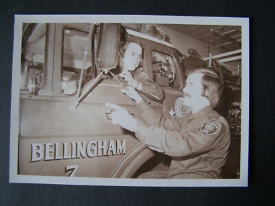 Glossy Press Photo Bellingham Fire Chief Richard Ranieri Fire Engine #7 ...