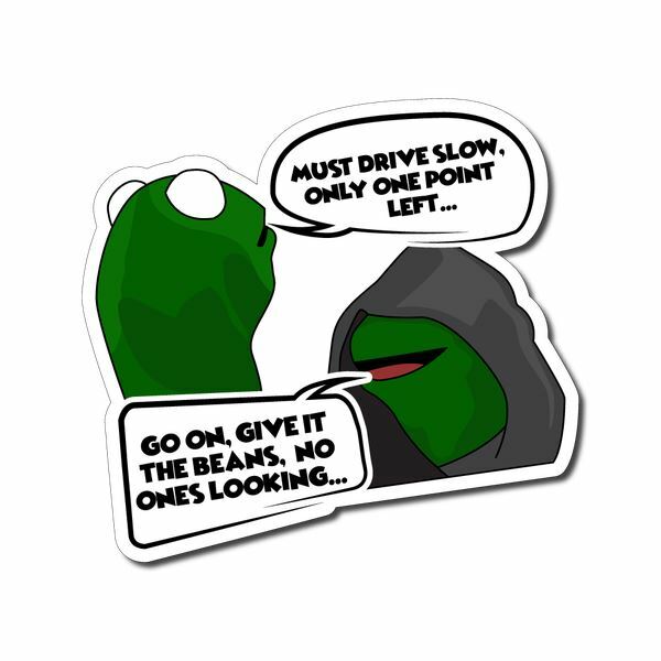 Inner Kermit Drive Slow Sticker / Decal - Demerit Points One Defect ...